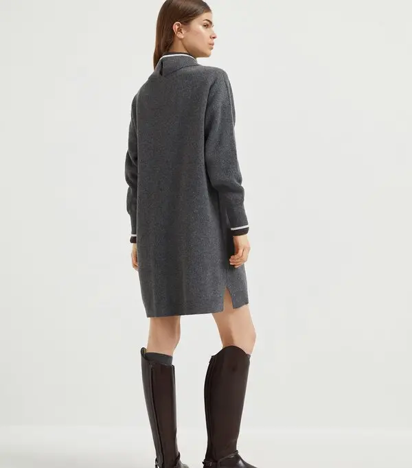 Brunello Cucinelli Virgin Wool-blend Mini Dress