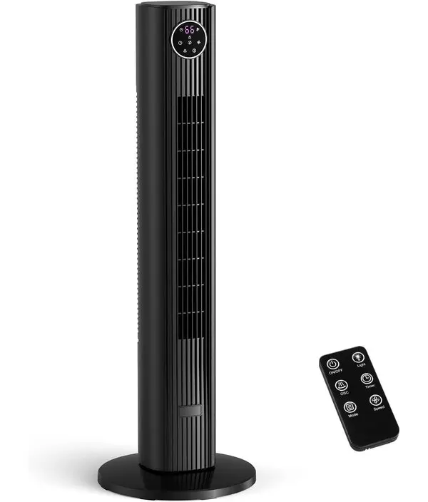 COWSAR Tower Fan For Bedroom - Black