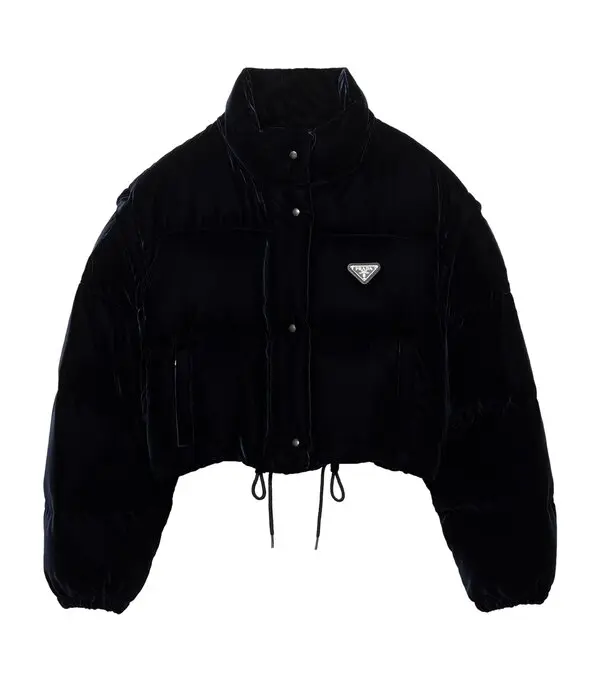 Prada Velvet Down Puffer Jacket