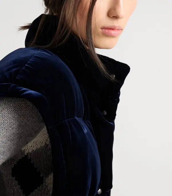 Prada Velvet Down Puffer Jacket