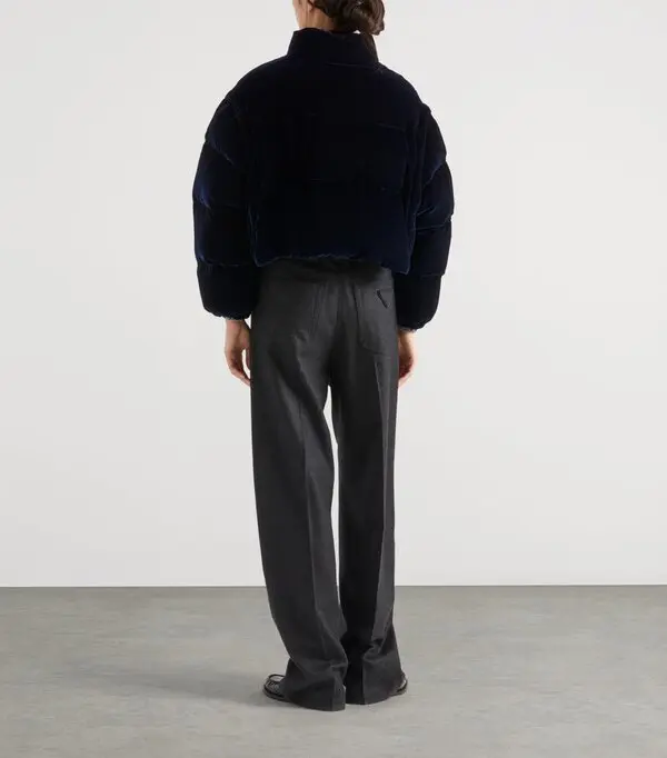 Prada Velvet Down Puffer Jacket