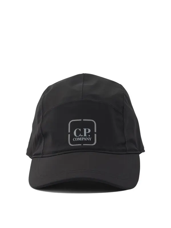 C.P. COMPANY Logo Trucker Hat - Black