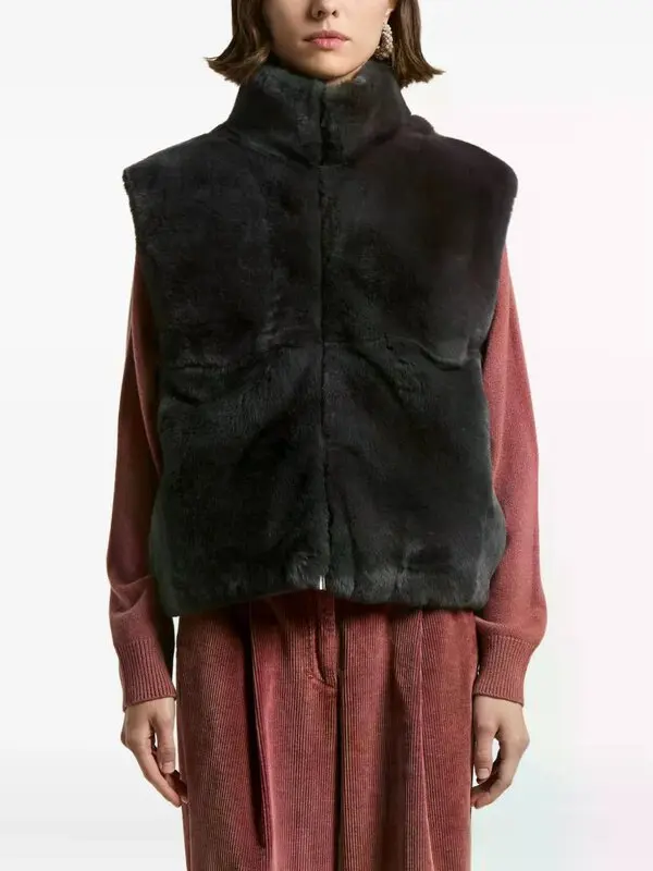 Peserico High-neck Zip-fastening Waistcoat