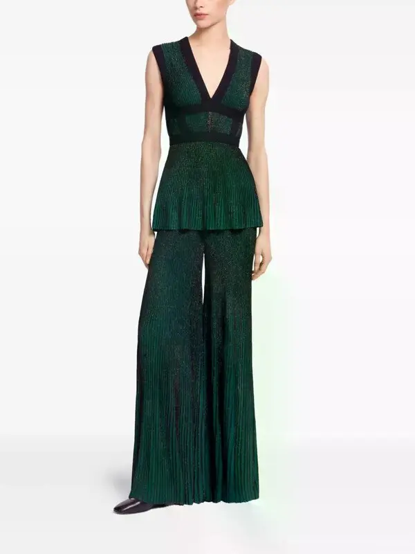 Elie Saab Metallic Flared Trousers