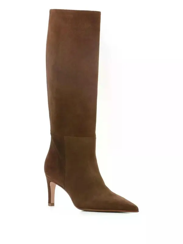 SERGIO LEVANTESI 80mm Pointed-toe Suede Boots