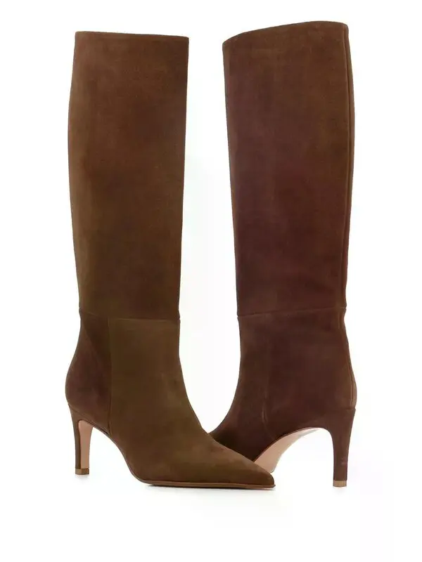 SERGIO LEVANTESI 80mm Pointed-toe Suede Boots