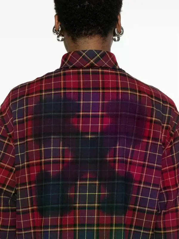 Off-White Plaid Buttoned Shirt