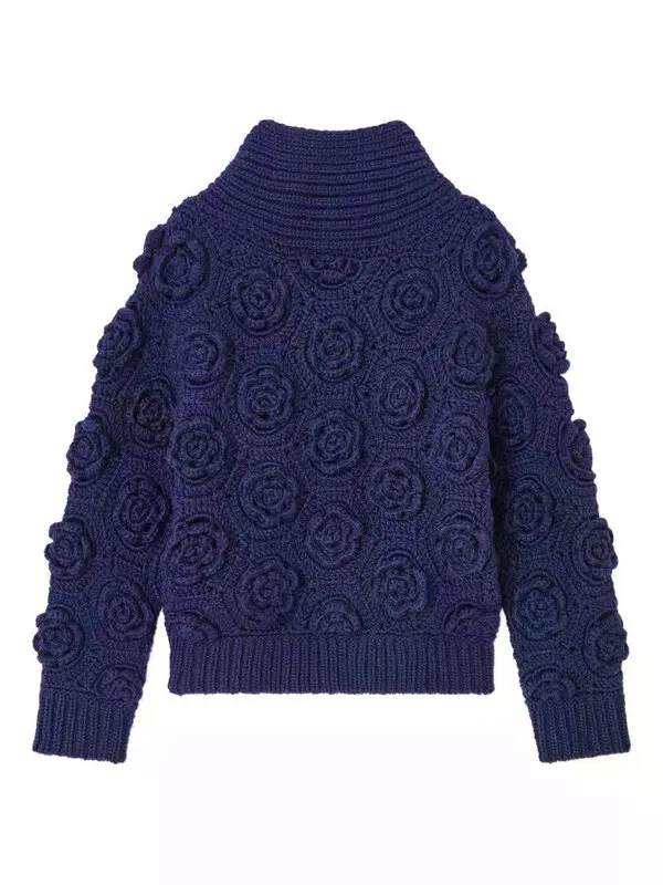 GANNI Crochet-detail Sweater