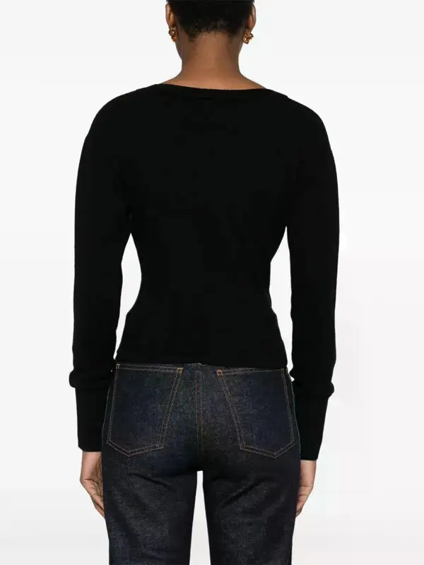 Elisabetta Franchi Buttoned Wrap Sweater