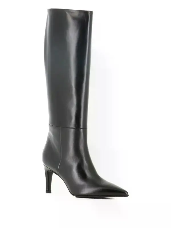SERGIO LEVANTESI 80mm Pointed-toe Leather Boots