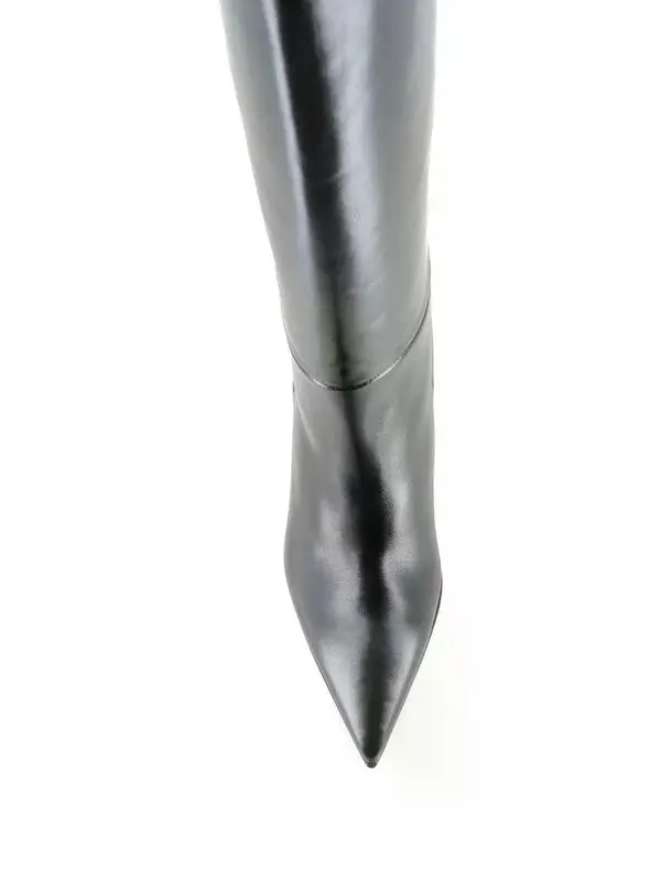 SERGIO LEVANTESI 80mm Pointed-toe Leather Boots