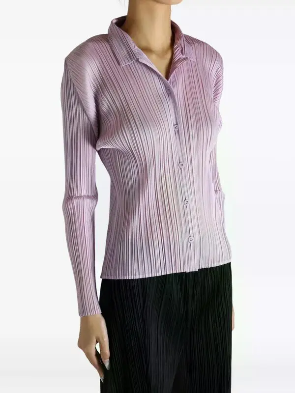 Issey Miyake Pleated Buttoned Top