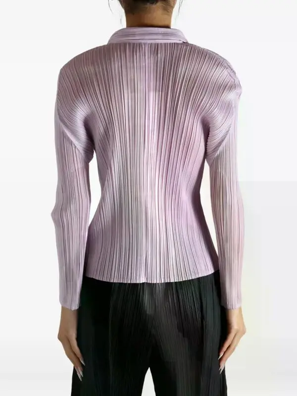 Issey Miyake Pleated Buttoned Top