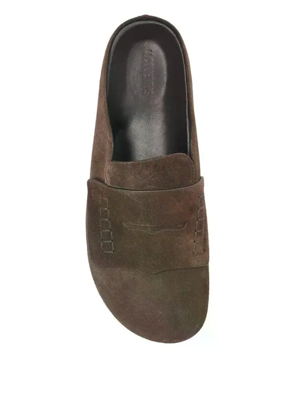 Jacquemus Suede Slippers - Brown