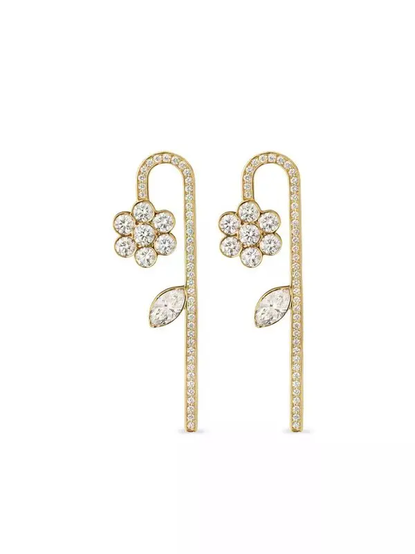 Sophie Bille Brahe 18k Yellow Tournesol Diamond Earring - Gold