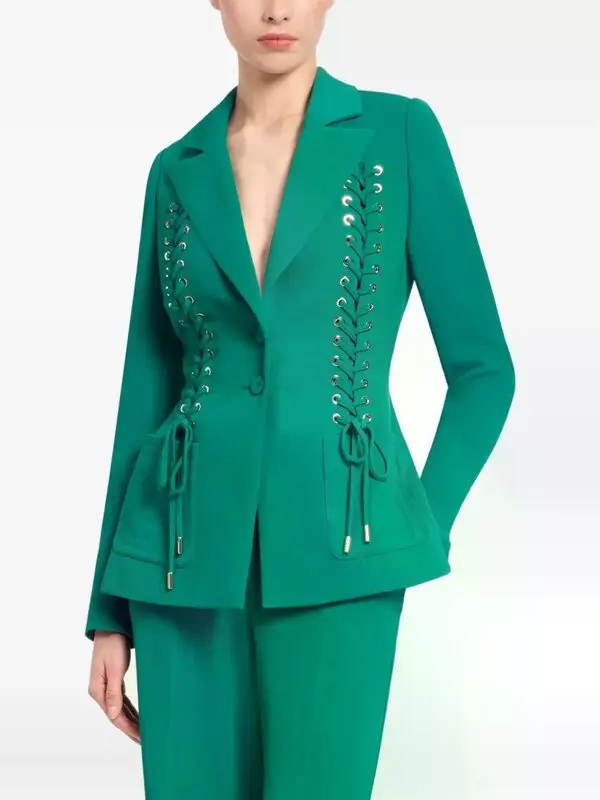 Elie Saab Lace-up Blazer