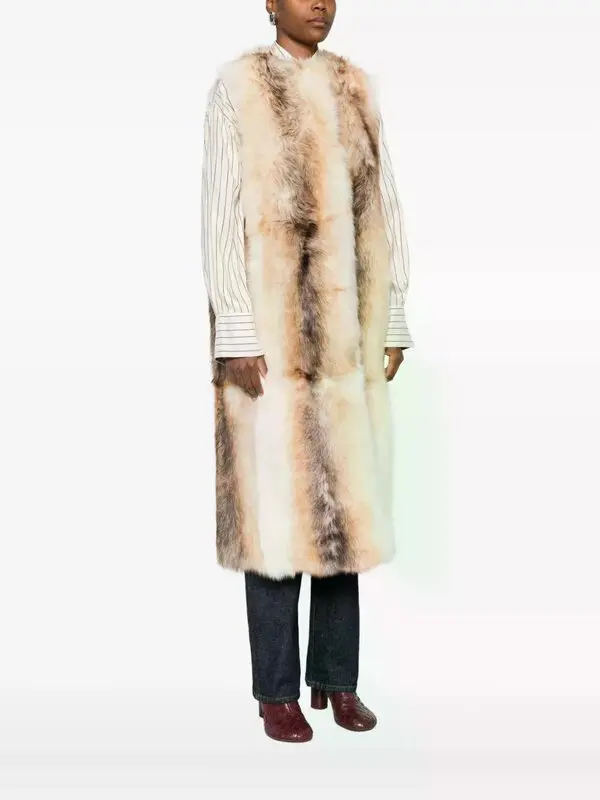 YVES SALOMON Lamb Shearling Gilet - Neutrals