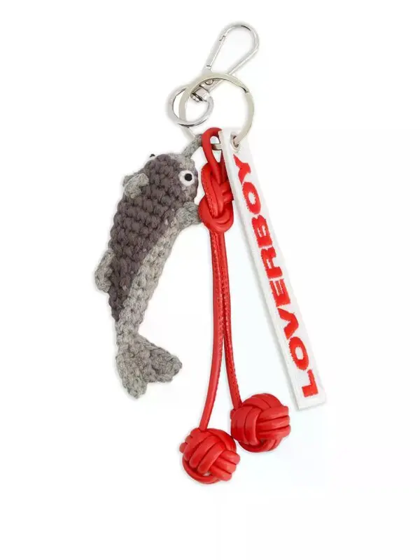 CHARLES JEFFREY Fish-charm Keyring - Grey