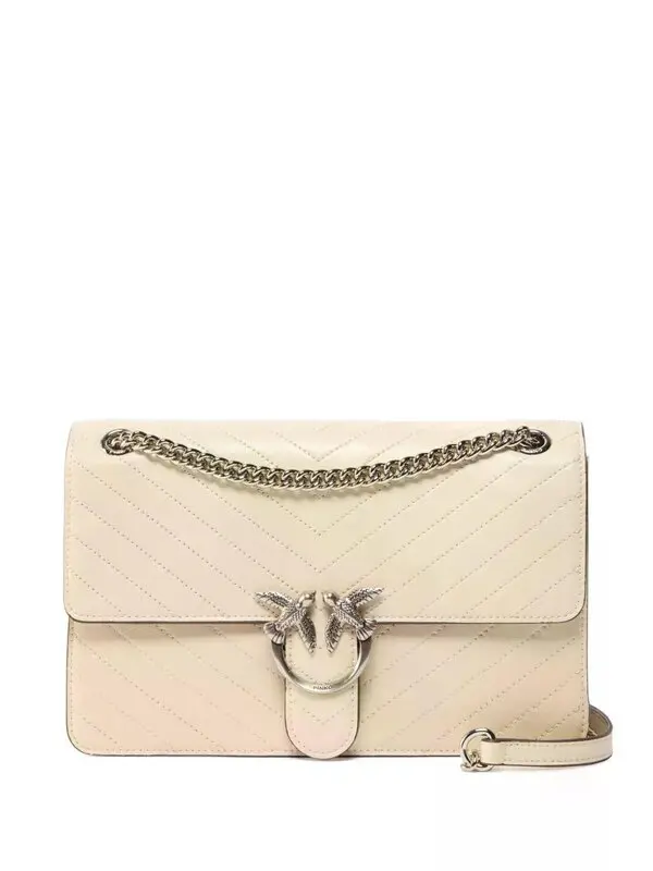 Pinko Chevron Crossbody Bag - White