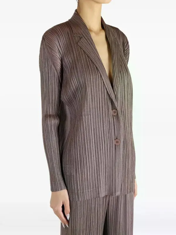 Issey Miyake Buttoned Pleated Jacket