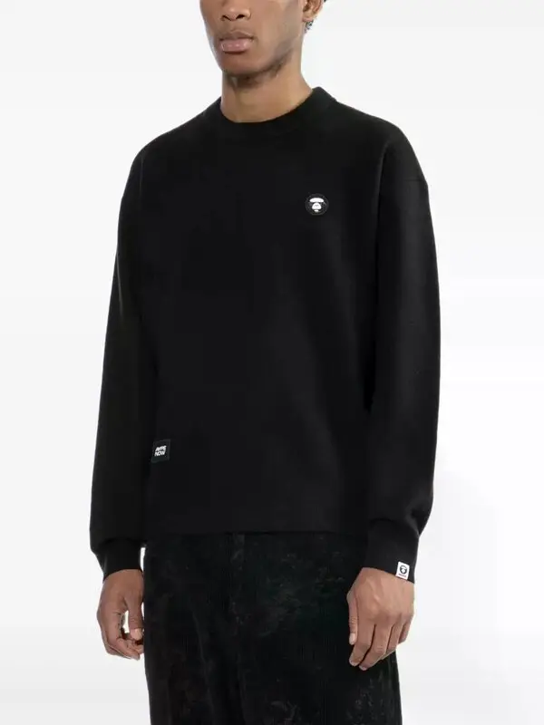 AAPE BY *A BATHING APE Logo-patched Sweatshirt - Black