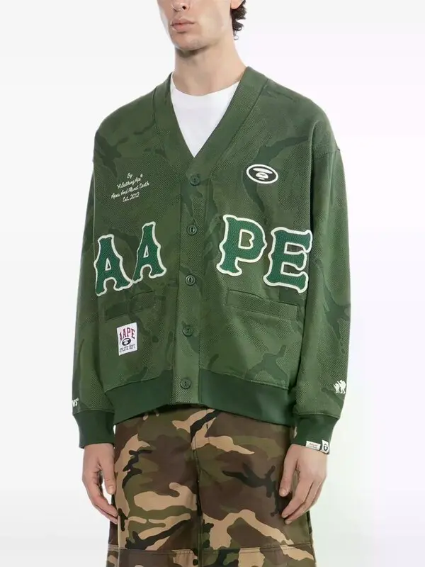 AAPE BY *A BATHING APE Camouflage Sweatshirt With Logo Appliqu - Green