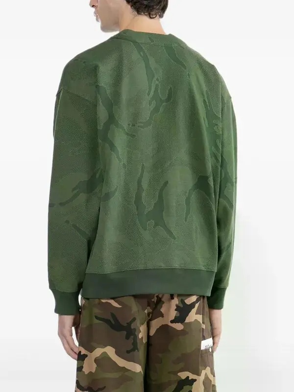 AAPE BY *A BATHING APE Camouflage Sweatshirt With Logo Appliqu - Green