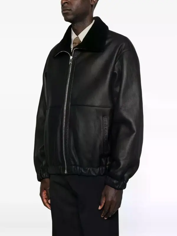 Fendi Leather Bomber Jacket