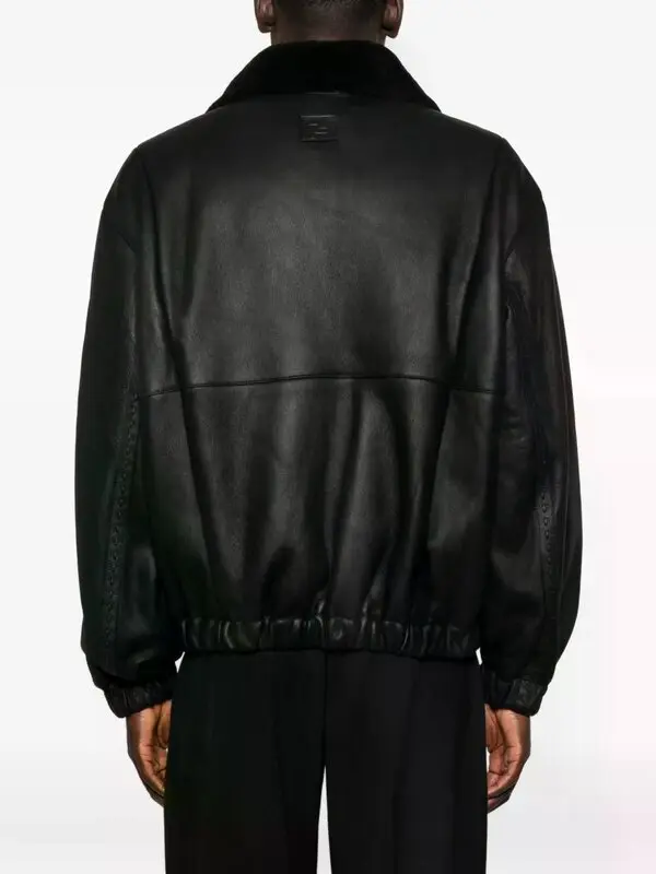 Fendi Leather Bomber Jacket