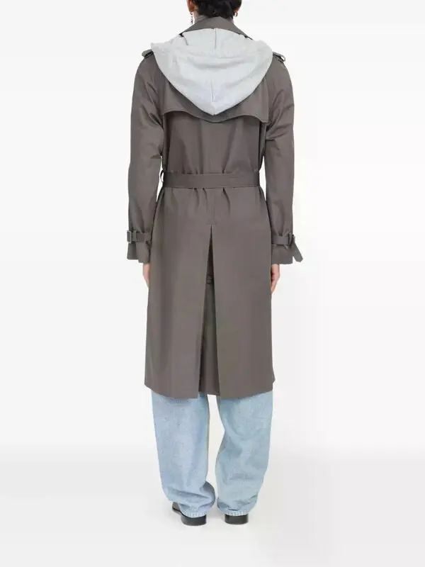 MAISON MARGIELA Double-breasted Hooded Trench Coat