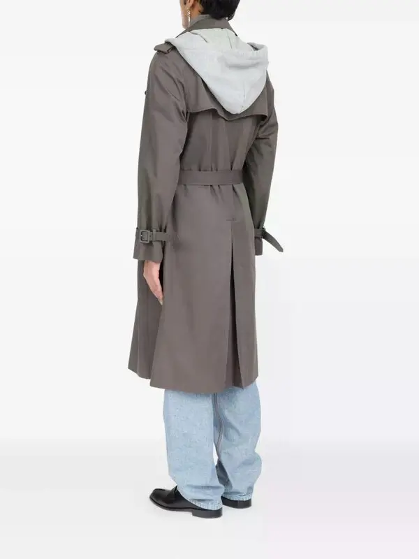 MAISON MARGIELA Double-breasted Hooded Trench Coat
