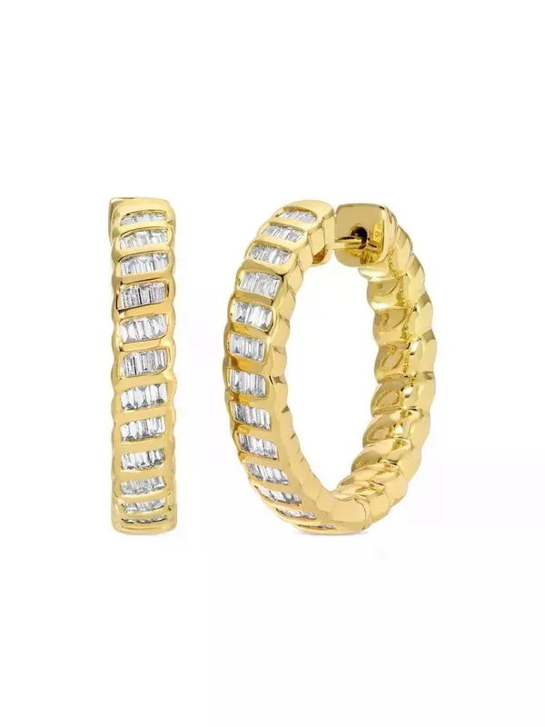 ANITA KO 18k Yellow Zoe Diamond Hoop Earrings - Gold