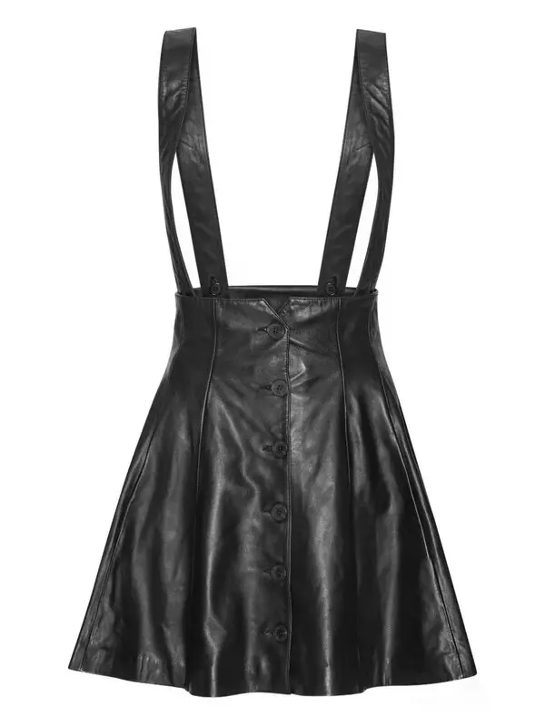 ROTATE BY BIRGER CHRISTENSEN Leather Mini Skirt - Black