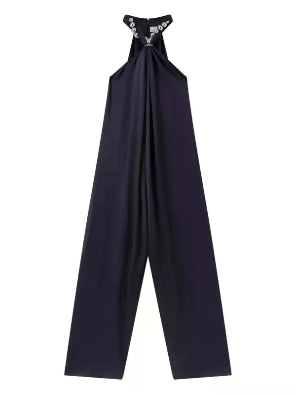 Stella McCartney Ball-chain Halterneck Jumpsuit - Blue