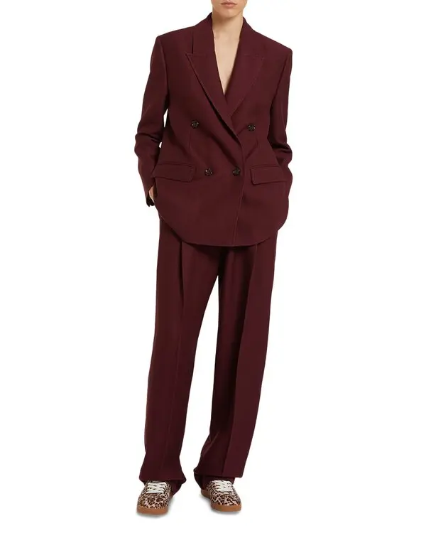 Marella Double Breasted Blazer - Bordeaux