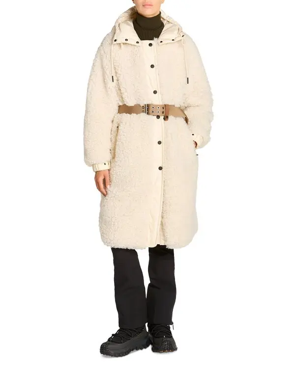 Moncler Blavet Long Coat - White