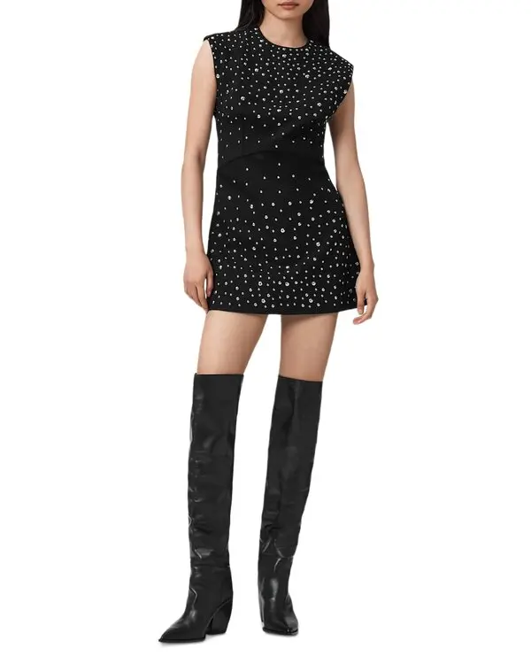 ALLSAINTS Tamara Embellished Mini Dress