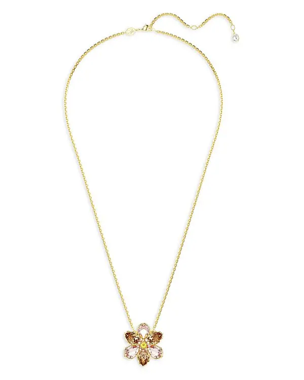 SWAROVSKI Idyllia Pendant Brooch Necklace - Gold