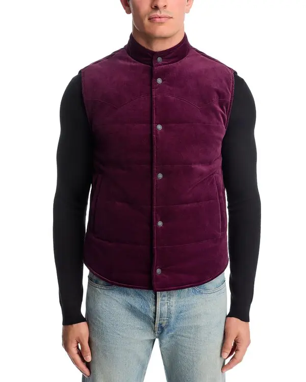 Monfrère Wayne Neddle Corduroy Vest - Plum