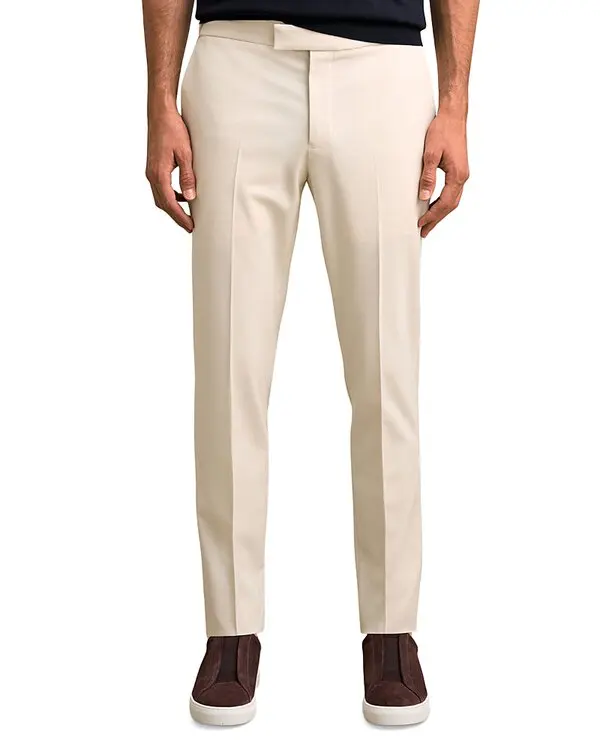 REISS Drawcord Slim Fit Trousers - Stone
