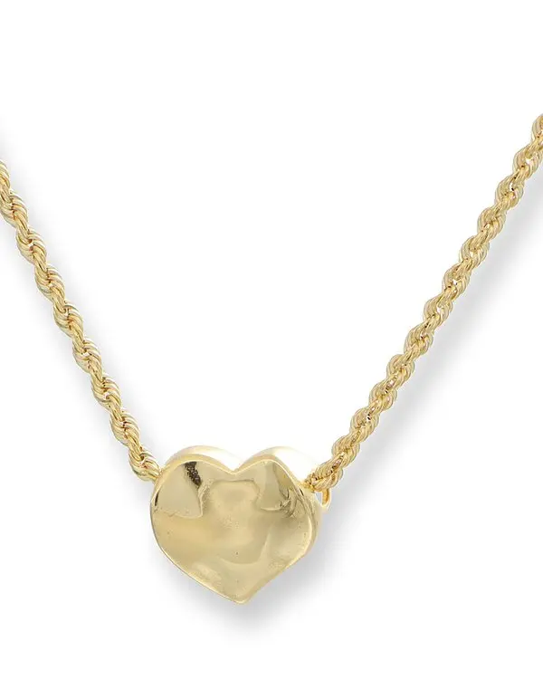 Bloomingdale'S Wavy Heart Pendant Necklace - Gold