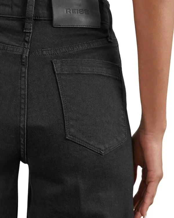 REISS Heather High-rise Wide-leg Jeans - Black