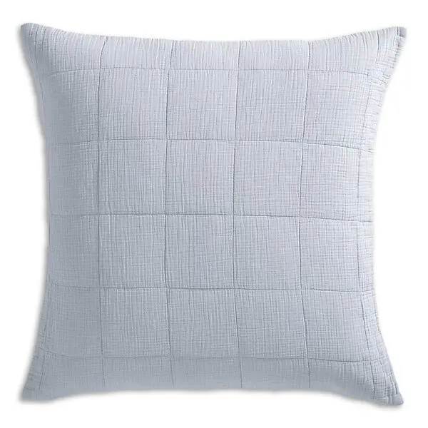 Calvin Klein Cotton Gauze Solid Euro Sham, Set Of 2 - Dawn Blue