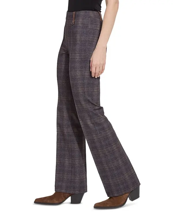 Lyssé Pintuck Plaid Ponte Trousers