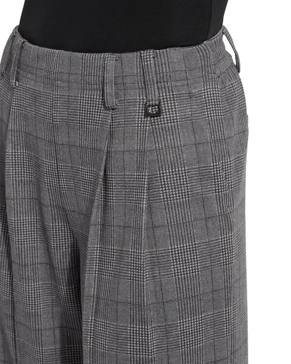 Lyssé Darcy Pleated Plaid Pants