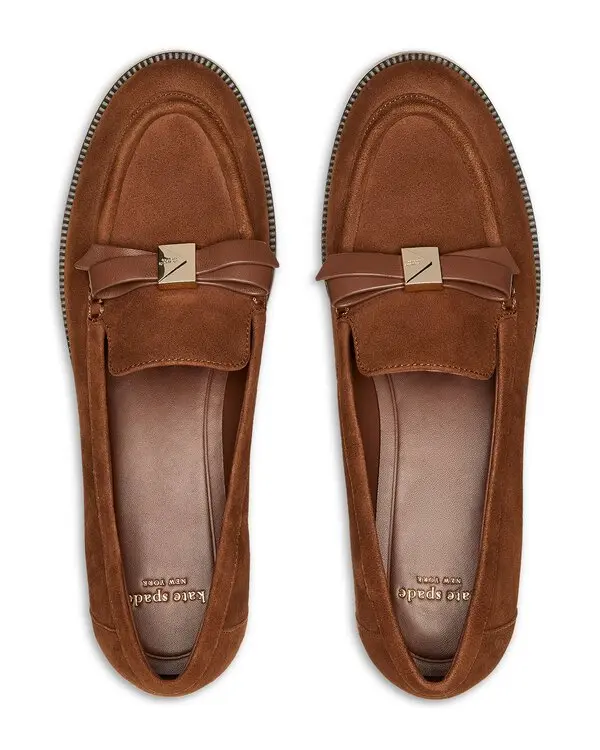 Kate Spade New York Deco Suede Loafers - Hot Chocolate