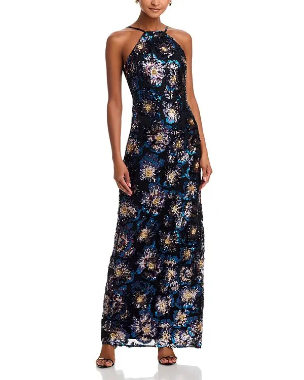 Adrianna Papell Sequinned Maxi Dress