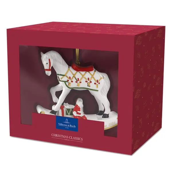 VILLEROY & BOCH Christmas Classics Annual Rocking Horse Ornament 2025