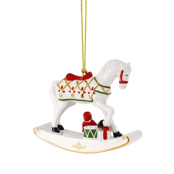 VILLEROY & BOCH Christmas Classics Annual Rocking Horse Ornament 2025