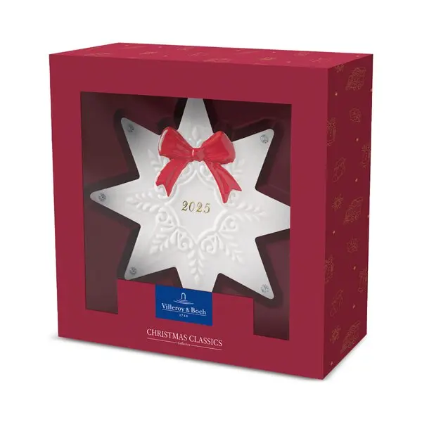 VILLEROY & BOCH Christmas Classics Annual Star Ornament 2025